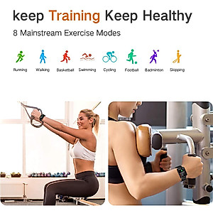 Smart Watch, 1.69'' Touch Screen Fitness Tracker Watches for Men Women,IP67 Waterproof Sport Smartwatch with Heart Rate Monitor,Sleep Monitor, Pedometer, Stopwatch Activity Tracker for Android/iOS