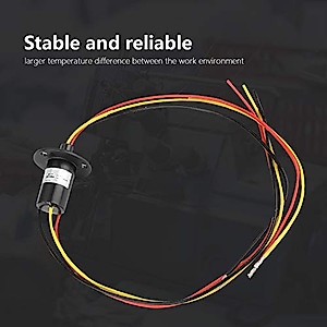Slip Ring, 3 Wires Slip Ring,250RPM 15A Mini Slip Ring 3 Wires 0-600V for Wind Turbine Power Generator