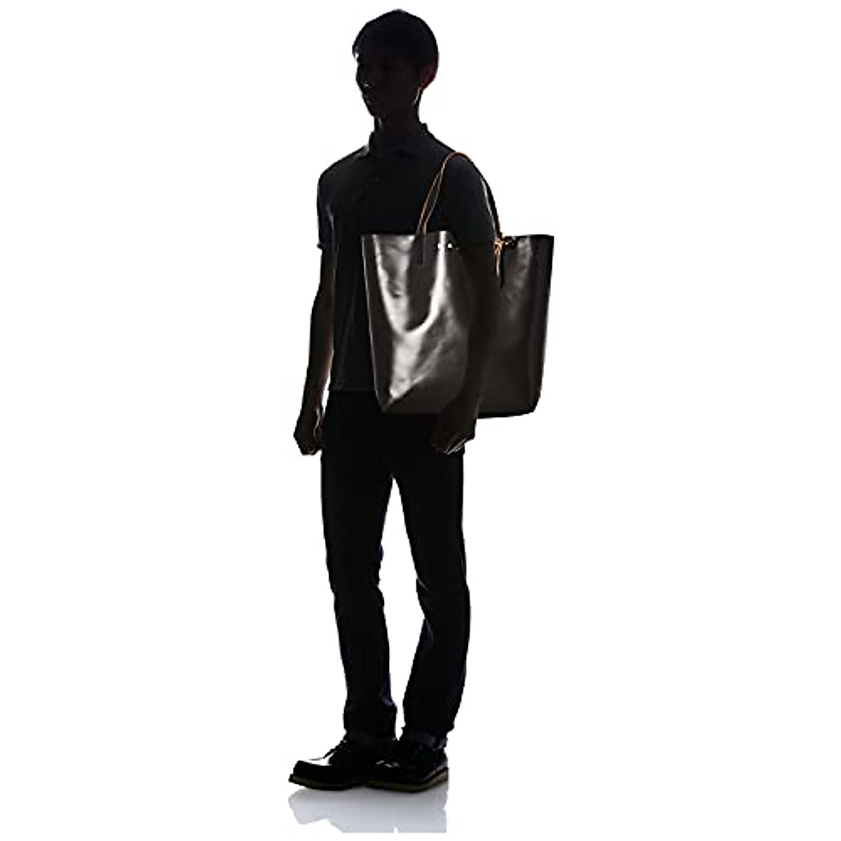 Marni SHMQ0000 SHOPPING BAG Tote Bag, Black + Royal+Black