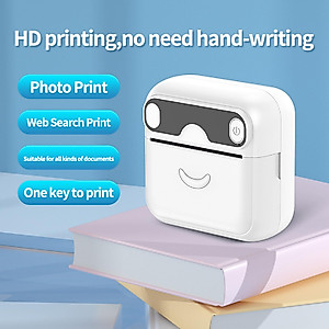 Mini Sticker Printer Smart Pocket Thermal Printer Bluetooth Portable Receipt Printer for Photo Journal Notes