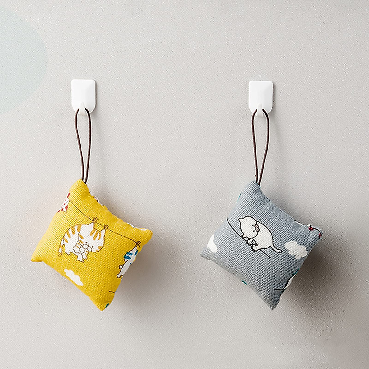 ORIJOYNA 2-Pack Mini Self Adhesive Hooks - Sticky Plastic Small Wall Hooks Heavy Duty Hanger - Hanging Keys, Necklace, Decoration for Bathroom, Living Room, Bedroom (18-Count,Max Load 0.44 LB)