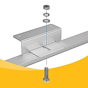 BougeRV mounting z Bracket for 100w 150w 200w 300w Solar Panel, Supporting for RV, Roof, Boat, Off-Grid, Set of 4 Units