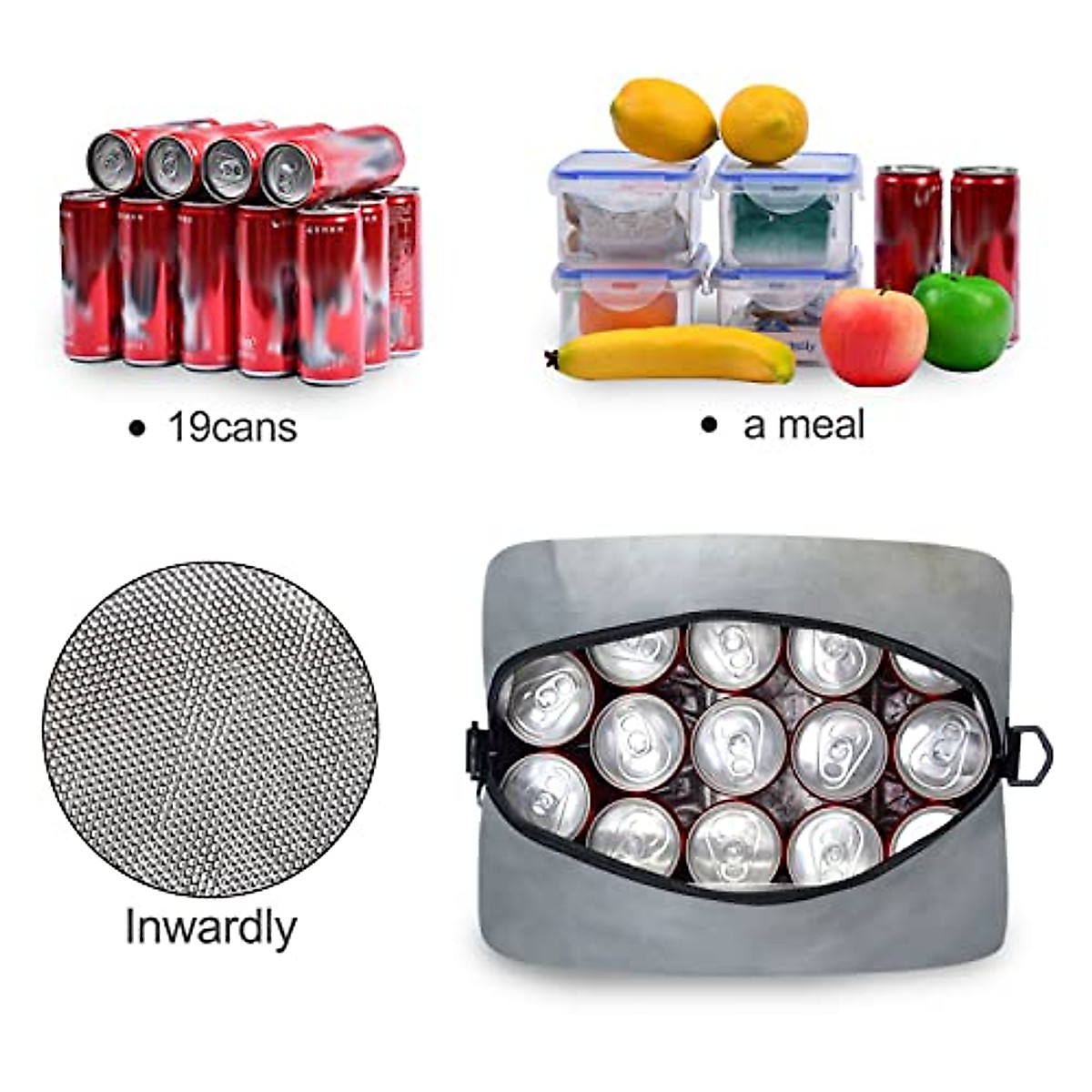 ALAZA African American Woman with Curly Hair Insulated Lunch Box Reusable Cooler Bags with Shoulder Strap for Women Men Adults, 19-Can (12.5L)