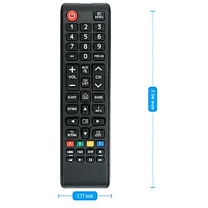 Remote Control Replacement Applicable for Samsung TV UN40NU7100FXZA UN43NU7100FXZA UN50NU7100FXZA UN55NU7100FXZA UN58NU7100FXZA UN65NU7100FXZA UN75NU7100F UN32N5300AFXZA UN55NU6900FXZA UN43NU6900FXZA