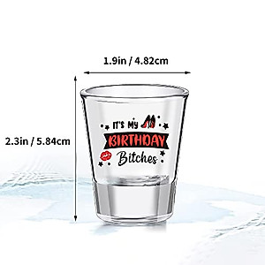 Mokoart Its My Birthday Shot Glass- Happy Birthday Gifts for Women, 21st Birthday Gifts for Her, for Bachelorette Parties, Gag Gift for Women, Gift Idea for Her