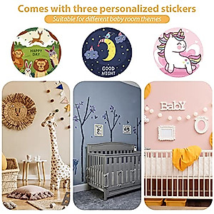 Avelin Baby Mobile Music Box, Crib Mobile Motor with 3 Modes (Turn Only,Turn & Music, Music Only)12 Long Lullabies, Volume Control, Auto-Off 30 Minutes, 3 Personalized Stickers, Rotating Music Box