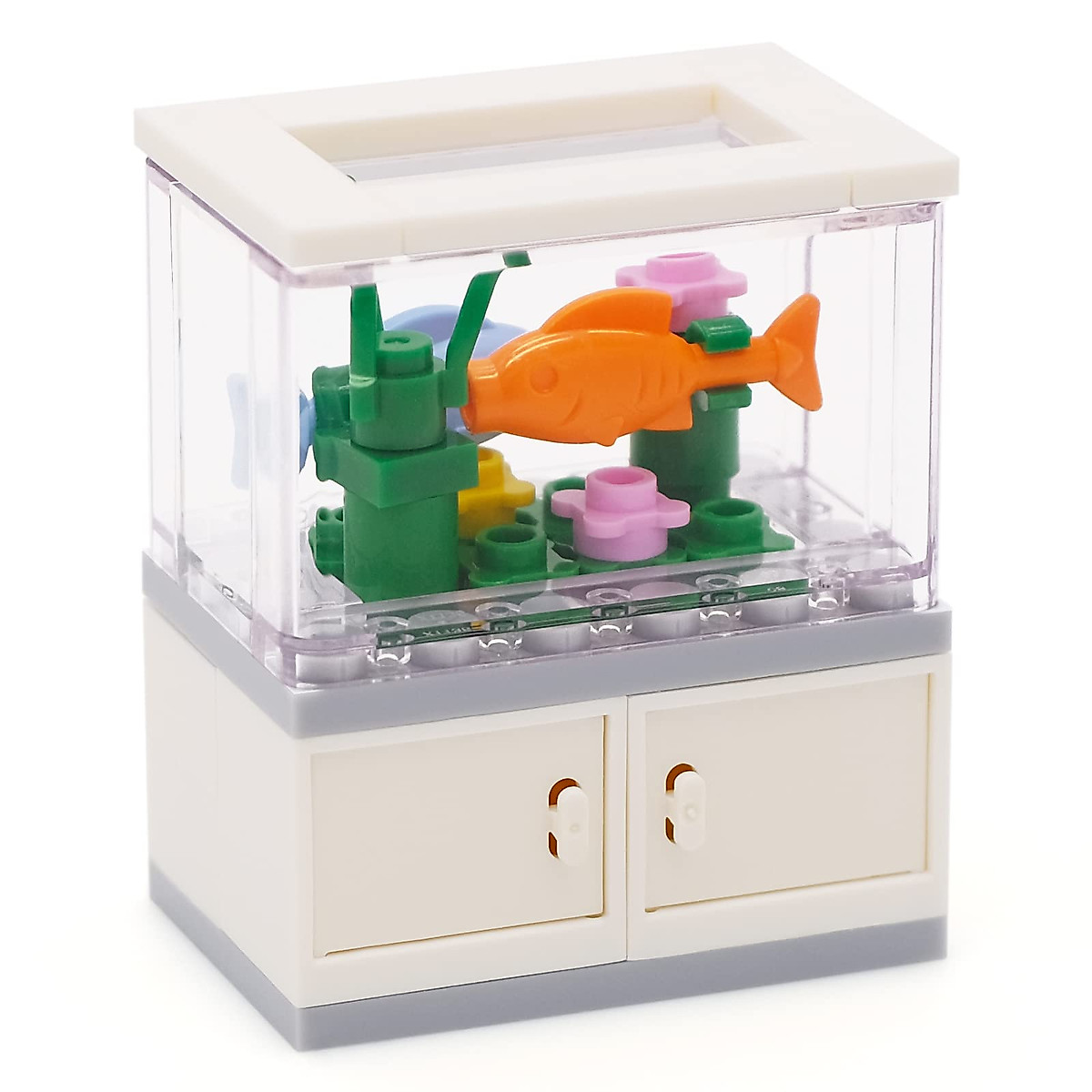 Fish Tank Building Kit, Junior Ideas Building Sets for Child, Toy Fish Tank Building Blocks Model, Creatvie MOC for Boys & Girls 6 7 8 9 10 11 12 Years Old (Small Fish Tanks)