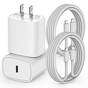 iPhone Charger [Apple MFi Certified] 20W PD USB C Charger Block with USB C Lightning Cable 6FT Compatible with iPhone 14/13/12/11/Pro/Pro Max/XS/Max/XR/, iPad, AirPods (2+2 Pack)