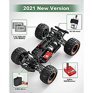 HAIBOXING RC Cars 16889, 1:16 Remote Control Car for Adults, High-Speed 36km/h RC Trucks RTR RC Crawler 2.4G All Terrain Waterproof Off-Road Vehicle with 2 Batteries Gifts Toys for Kids, Boys 8+