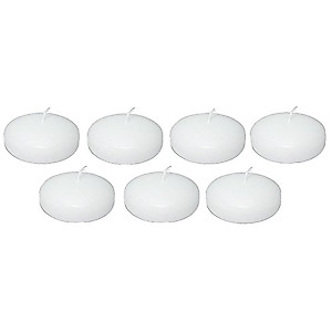 D'light Online Large White Floating Candles 3 Inch Bulk Pack for Events, Weddings, Spa, Home Décor, Special Occasions, Cylinder Vases, Centerpieces at Wedding, and Holiday Decorations (Set of 72, White)