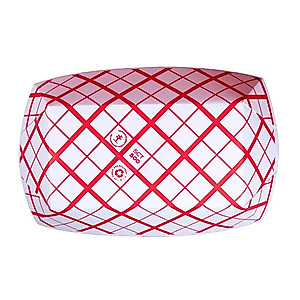 Southern Champion Tray 0429 #500 Southland Paperboard Food Tray, 5 lb Capacity, Red Check (Case of 500)