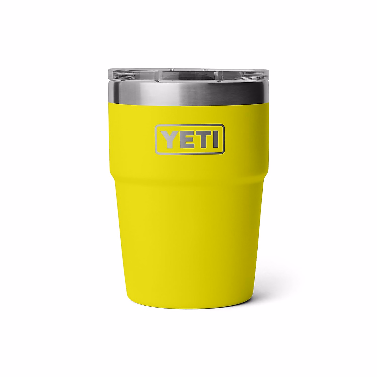 YETI Rambler 16 oz Stackable Tumbler, Vacuum Insulated, Stainless Steel with MagSlider Lid, Firefly Yellow