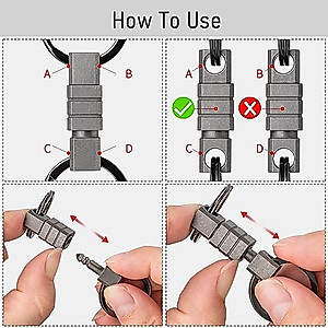 TISUR Titanium Quick Release Keychain,Pull Apart Detachable Key Chain,Swivel Clasps for Jewelry Necklace Bracelet Making,EDC Multitool for Men Women (Matte quick release keychain)