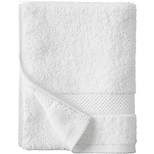 Amazon Aware 100% Organic Cotton Plush Bath Towels - Hand Towels, 4-Pack, White