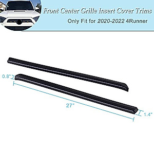 JDMCAR Front Center Grille Insert Cover Trim Compatible with 2023 2022 2021 2020 Toyota 4Runner TRD Pro Sport Accessories ABS Middle Grille Insert Cover Strips (Matte Black)