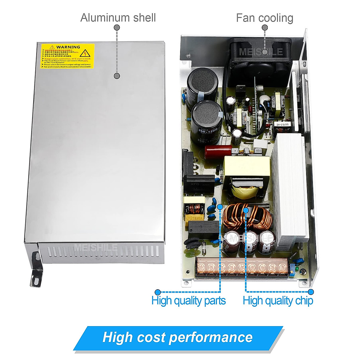 12V 100A 1200W DC Switching Power Supply Adapter PSU AC-DC 12Volt Industrial Transformer Converter 0-80/50amps LED Drive Lamp Meter Semiconductor Motor Pump Winch Stereos Amplifier Fan SMPS 110V/220V