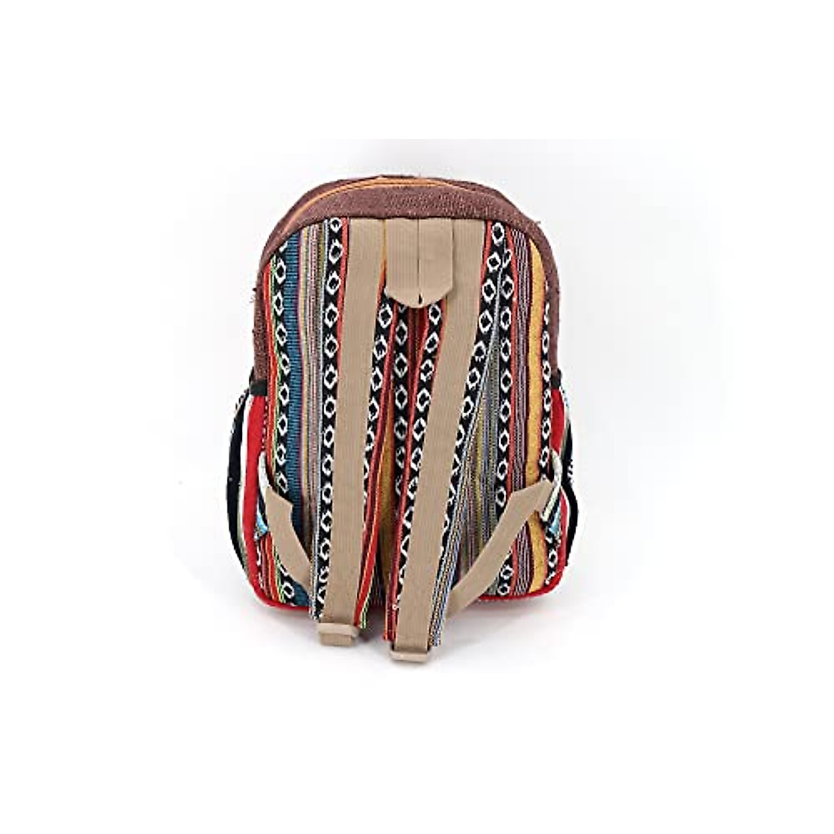 Unique Hand Print Mini Hemp Backpack Small Back Pack Hippie Bag Pack Festival Bag Pack 100% Hemp|100 VEGAN| FAIR TRADE | Handmade with Love