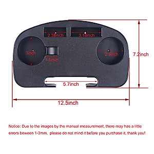 Hanperal 2Pack Zero Gravity Chair Cup Holder for Zero Gravity Chair, Upgraded Version Cup Holder, Universal Clip On Chair Table with Mobile Device Slot and Snack Tray/Black