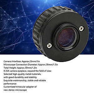Microscope Adapter 0.35X Camera Eyepiece CTV Microscope Lens C Interface Adapters Microscope Accessory for Trinocular Stereo Microscope