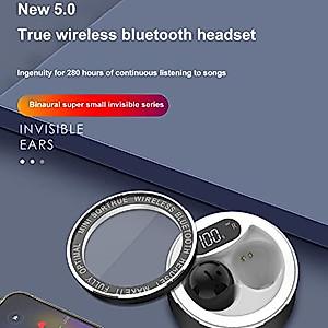 Loluka Invisible Earbuds Mini Hidden Wireless Tiny Earbuds for Small Ears Bluetooth 5.0 Smallest for Music Nude