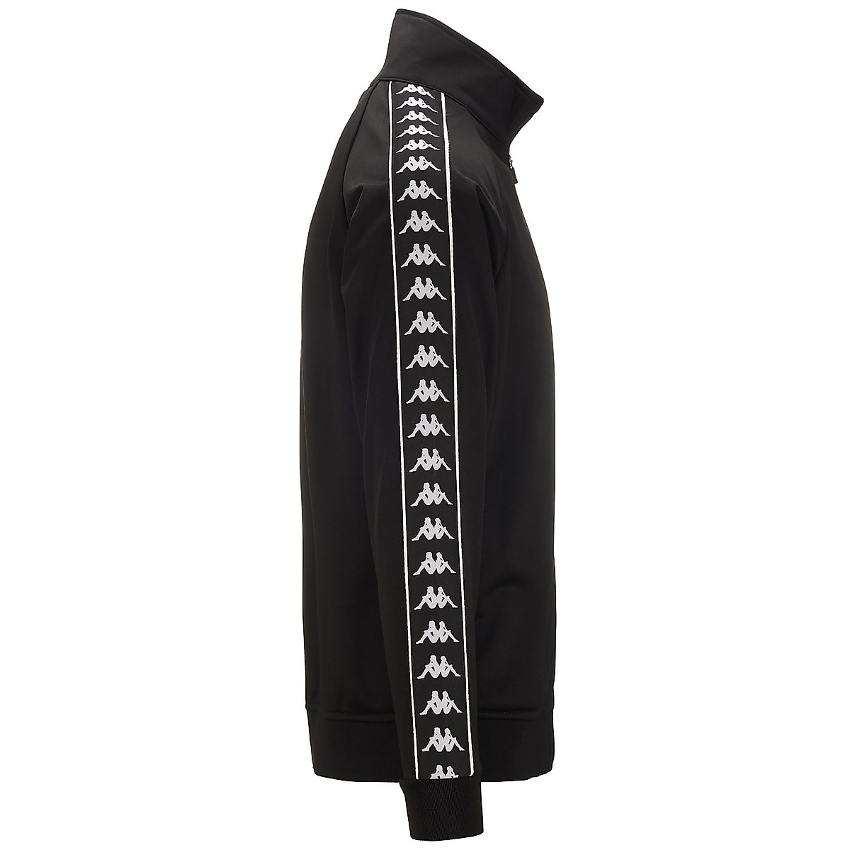 Kappa Man Sweatshirt with Zip 301EFU0 F66 Banda Anniston Slim XXL Nero/Bianco