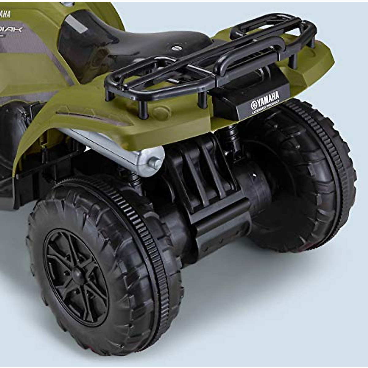 Kid Trax Yamaha ATV Toddler/Kids Electric Ride On Toy, 12 Volt, 3-7 yrs Old, Max Weight 88 lbs, Single or Double Riders, MP3 Player Input, Kodiak Green