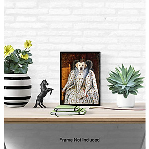 Renaissance Labrador Retriever Wall Decor - 8x10 Home Art Print for Bedroom, Living Room, Veterinarian, Vet Office - Gift for Dog, Puppy, Black, Yellow, Chocolate Lab Fans, Hunters