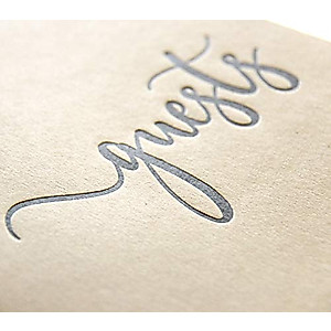 Rustic Wedding Guest Book for Rustic Wedding Decor. Softcover 90 pgs 8.5"x9" Flat-Lay. Wedding Guestbook with Blank Pages, Rustic Guest Book for Wedding(Kraft)