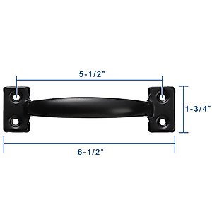 LIZAVO V171 6-1/2" Pulls in Black- 2 Pack