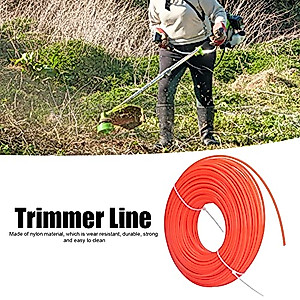 Fdit 3mm Brush Cutter Nylon Rope Round Nylon Rope Wire Brush Cutting Machine Line Cord Wire Grass Trimmer Replacement Accessory for Trimming Spool of Lawn Mower