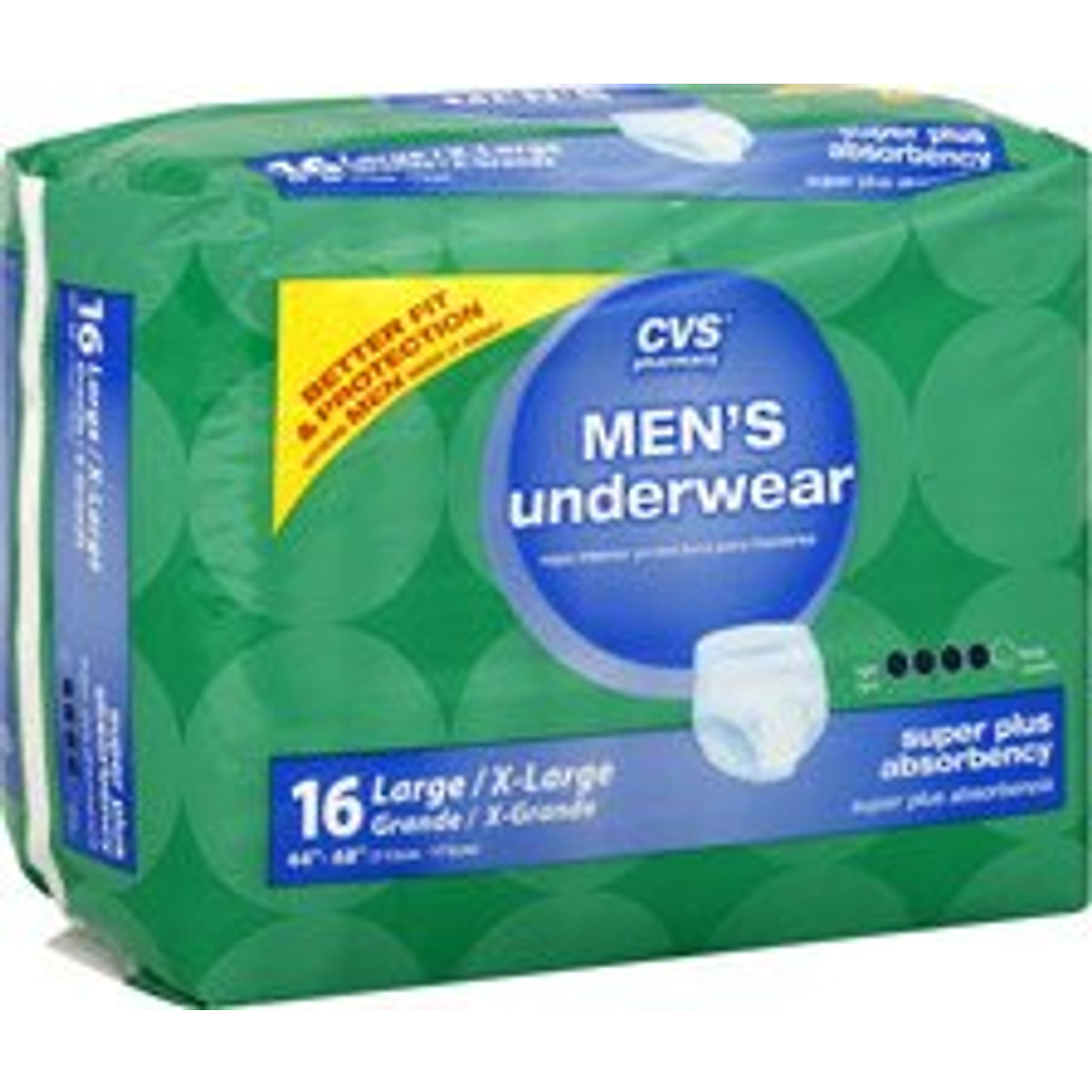 CVS Men's Underwear Maximum Absorbency L/XL (Fits Waist 38-64 in)