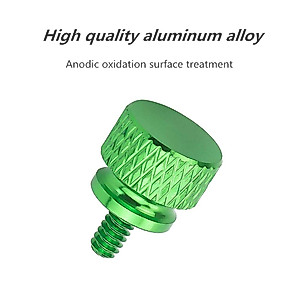 YATENG 10-pcs Anodized Aluminum Computer Case Thumbscrews (6-32 Thread) for Computer Cover/Power Supply/PCI Slots/Hard Drives DIY Personality Modification & beautification (Green)