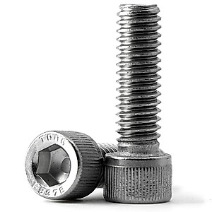 1/4-20 x 2" Socket Head Cap Screws, Allen Socket Drive, 304 Stainless Steel 18-8, Full Thread, Bright Finish, Fully Machine Thread, 25 PCS