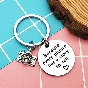 Photography Gifts for Women Men Camera Keychain Photography Lover Daughter Sister Friend Christmas Birthday Retirement Inspirational Gift for Photographer Photo Camera Lover Keyring