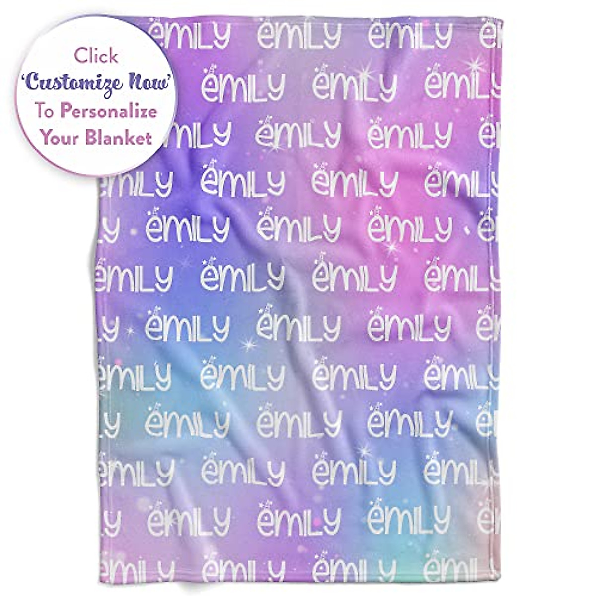 Personalized Name Blanket | Soft & Warm Throw Blanket | Custom Blanket for Kids, Babies & Adults | Personalized Blanket for Couch, Sofa & Bedding | Blanket Gift for Birthday & Christmas Fleece - 50x60