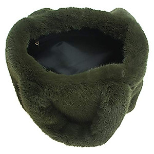 AnnaKastle Womens Soft Eco Fur Fluffy Mini Tote Bag Purse