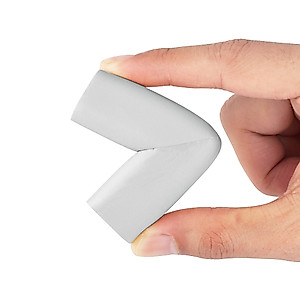 Sharp Edge & 16.2ft Furniture Safety Guards | Protective Foam Cushion | 15ft Bumper 4 Adhesive Childsafe Corners | Baby Child Proofing Foam Set and Safe for Table, Fireplace, Countertop | Gray