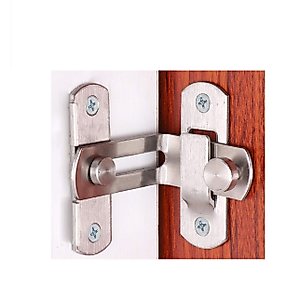90 Degree Right Angle Lock for Locking Sliding barn Door Locks and latches Satin Chrome Door latches