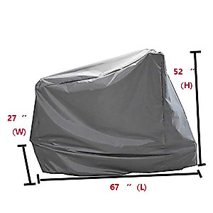 Recumbent Stationary Bike Cover, Upright Indoor Cycling Protective Cover Dustproof Waterproof Cover and Water-Resistant Stationary Fitness for Indoor Or Outdoor Use, 67" L x 27"W x 52" H