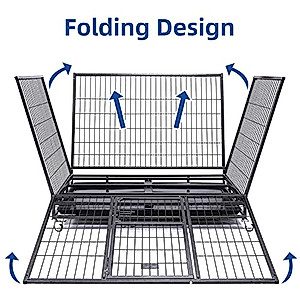 Homey Pet 43" Stackable Heavy Duty Cage W/Feeding Door, Casters and Tray