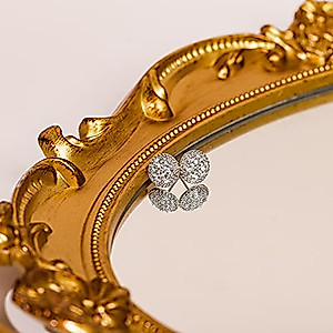 PAVOI 14K White Gold Plated Sterling Silver Post Halo Cluster Cubic Zirconia Stud Earrings for Women | White Gold Earrings