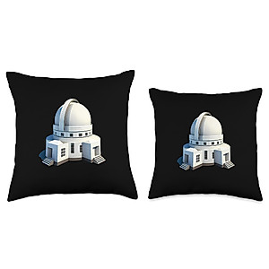 Telescope for observing the Planets and Stars Funny Telescope for Meteorological Events Throw Pillow, 16x16, Multicolor