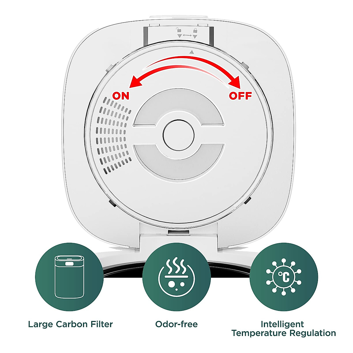 Electric Compost Bin Kitchen | Smart Kitchen Waste Composter | Food Composter Indoor/Outdoor | Food Cycler with 3L Capacity | Compost Machine for Apartment Countertop | Cavdle WasteCycler | White