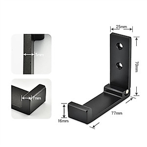 Headphone Stand/Headset Holder Headphone Holder Stand Foldable Wall Hanger Clothes Hook Bracket for Headset Display Support Mount Earphones Accessories PC Gaming Headset Stand ( Color : Black )