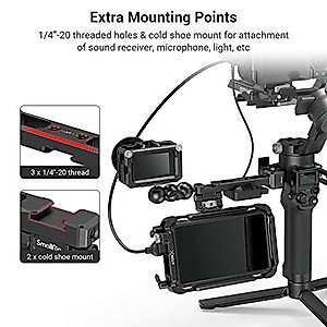SmallRig Adjustable Camera Monitor Mount with NATO Clamp for DJI RS 2 / RSC 2 / RS 3 / RS 3 Pro / RS 3 Mini - 3026