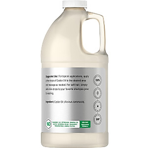 Horbäach Castor Oil 64oz | for Hair, Eyelashes & Eyebrows | Hexane Free & Cold Pressed | Vegetarian, Non-GMO