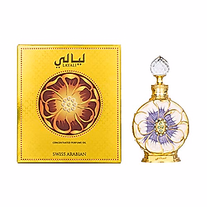 Swiss Arabian Layali - Luxury Products From Dubai - Long Lasting And Addictive Personal Perfume Oil Fragrance - A Seductive, Signature Aroma - The Luxurious Scent Of Arabia - 0.5 Oz