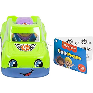 Fisher-Price Little People Race Car, Push-Along Vehicle and Figure Set for Toddlers and Preschool Kids Ages 1-5 Years