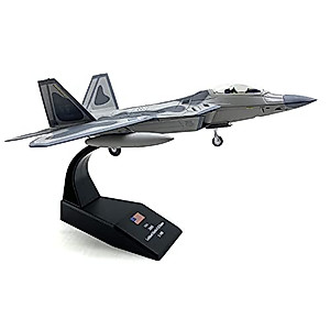 Classic Fighter Model 1:100 USA F-22 Raptor Fighter Attack Diecast Airplanes Military Display Model Aircraft for Collection