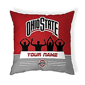 Ohio State Buckeyes Silhouette Throw Pillow | Personalized | Custom